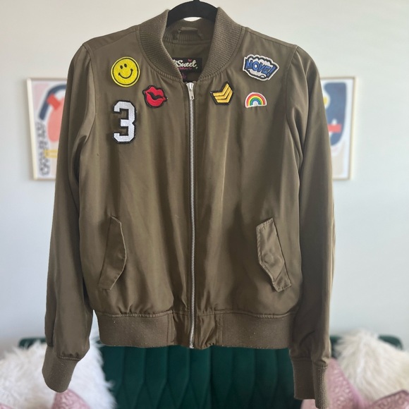 B. Sweet | Jackets & Coats | Patchwork Bomber Jacket | Poshmark